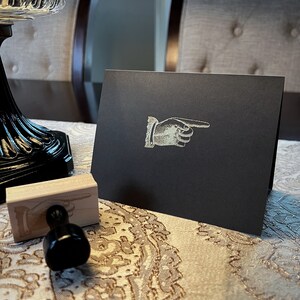Manicule Pointing Hand Rubber Stamp Set Pair, Vintage, Monte ...