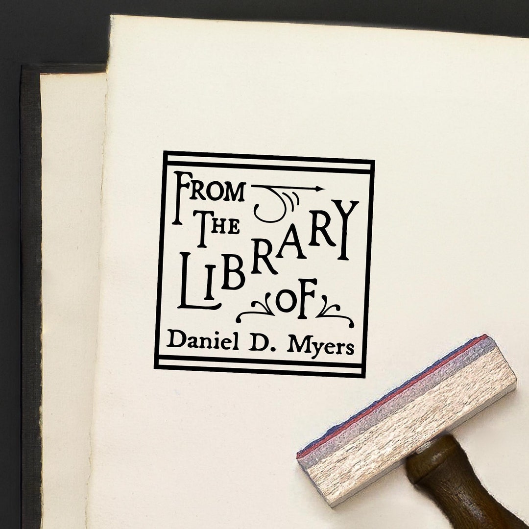 Custom Ex Libris Stamp for Books | "from the Library Of" Personalized ...