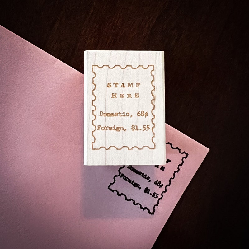 Postal Rubber Stamp - Etsy