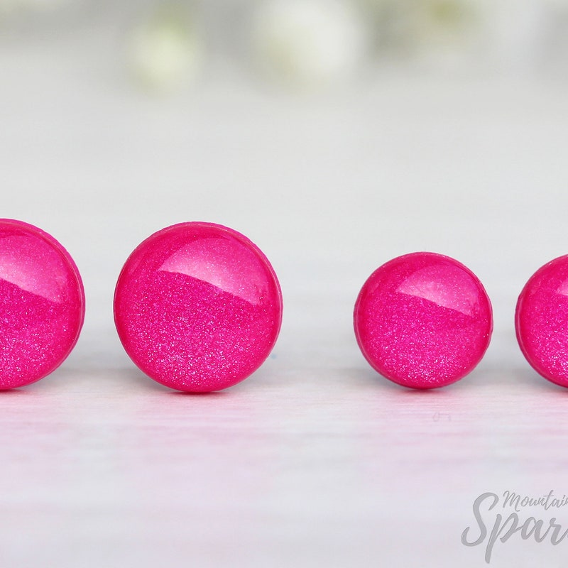 Hot Pink Studs - Etsy