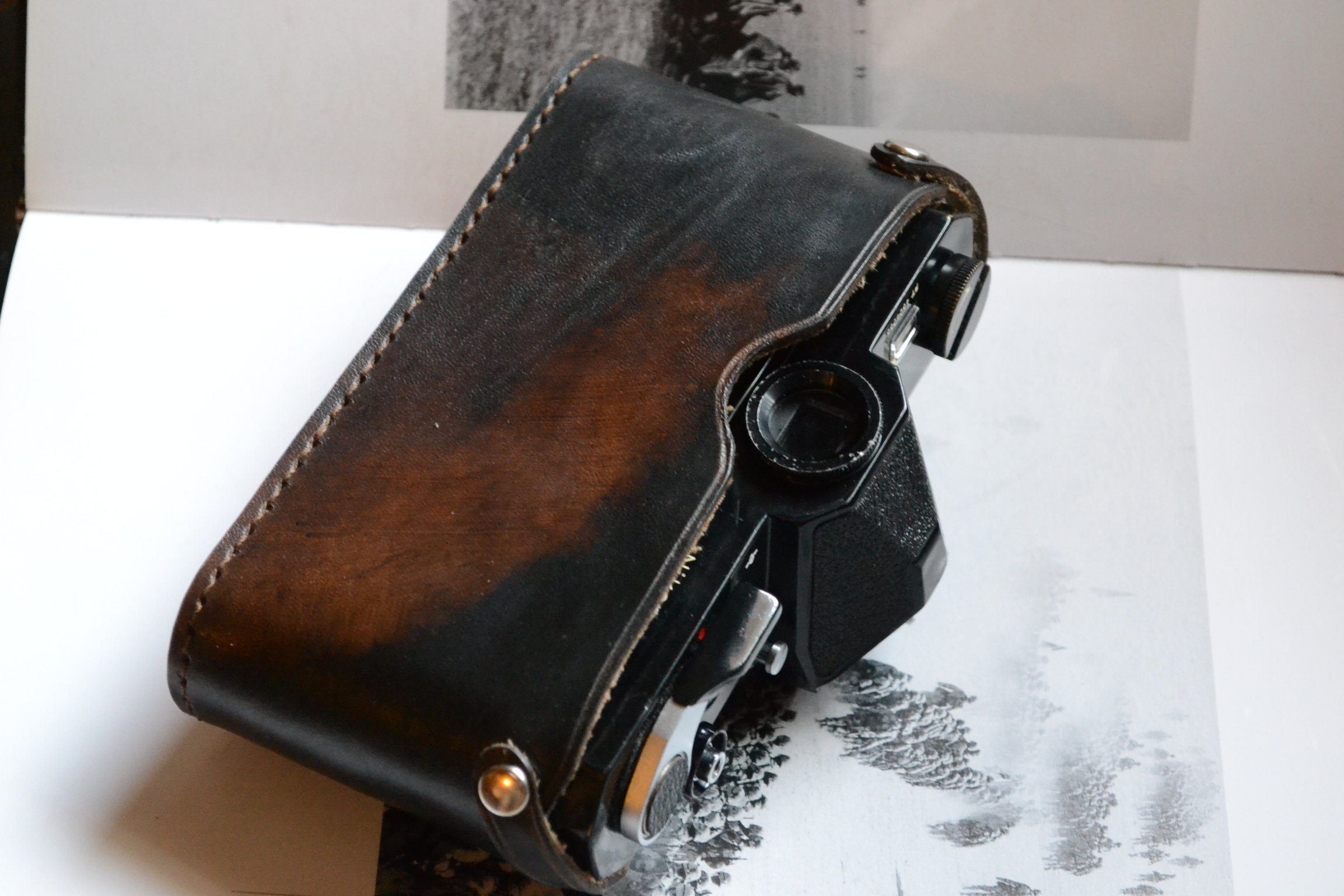Leather half case for Nikon Nikkormat camera | Etsy