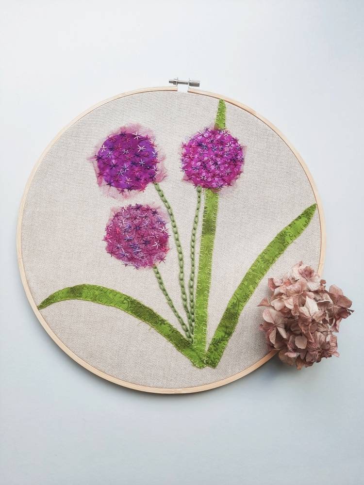 Allium Applique and Embroidery Kit. - Etsy