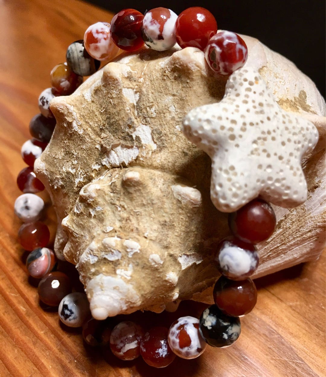 Aromatherapy Diffuser Bracelet Orange Fire Agate 8mm White - Etsy