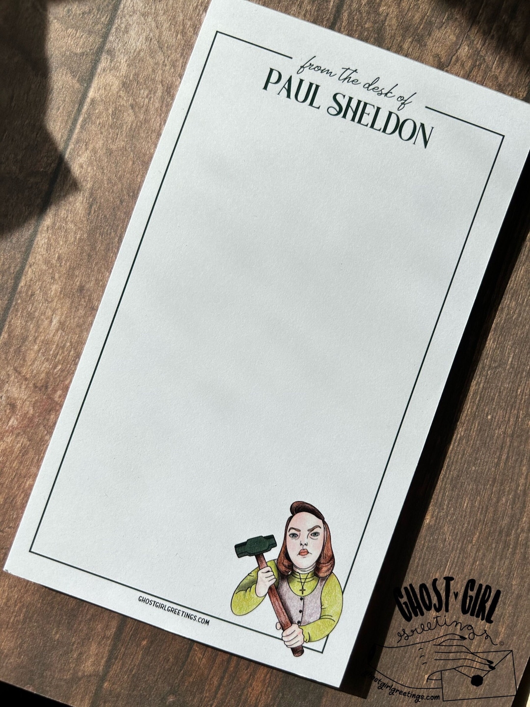 Spooky Stationery, From the Desk of Paul Sheldon, Magnetic Stationery ...