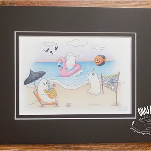 Ghoul Summer, Ghost Art Print, Summertime Ghost, Spooky Art, Spooky ...