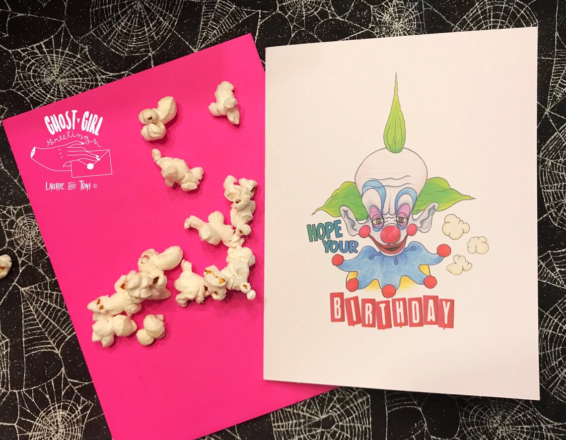 Birthday Card Greeting Card Horror Movie Card Killer Klowns - Etsy