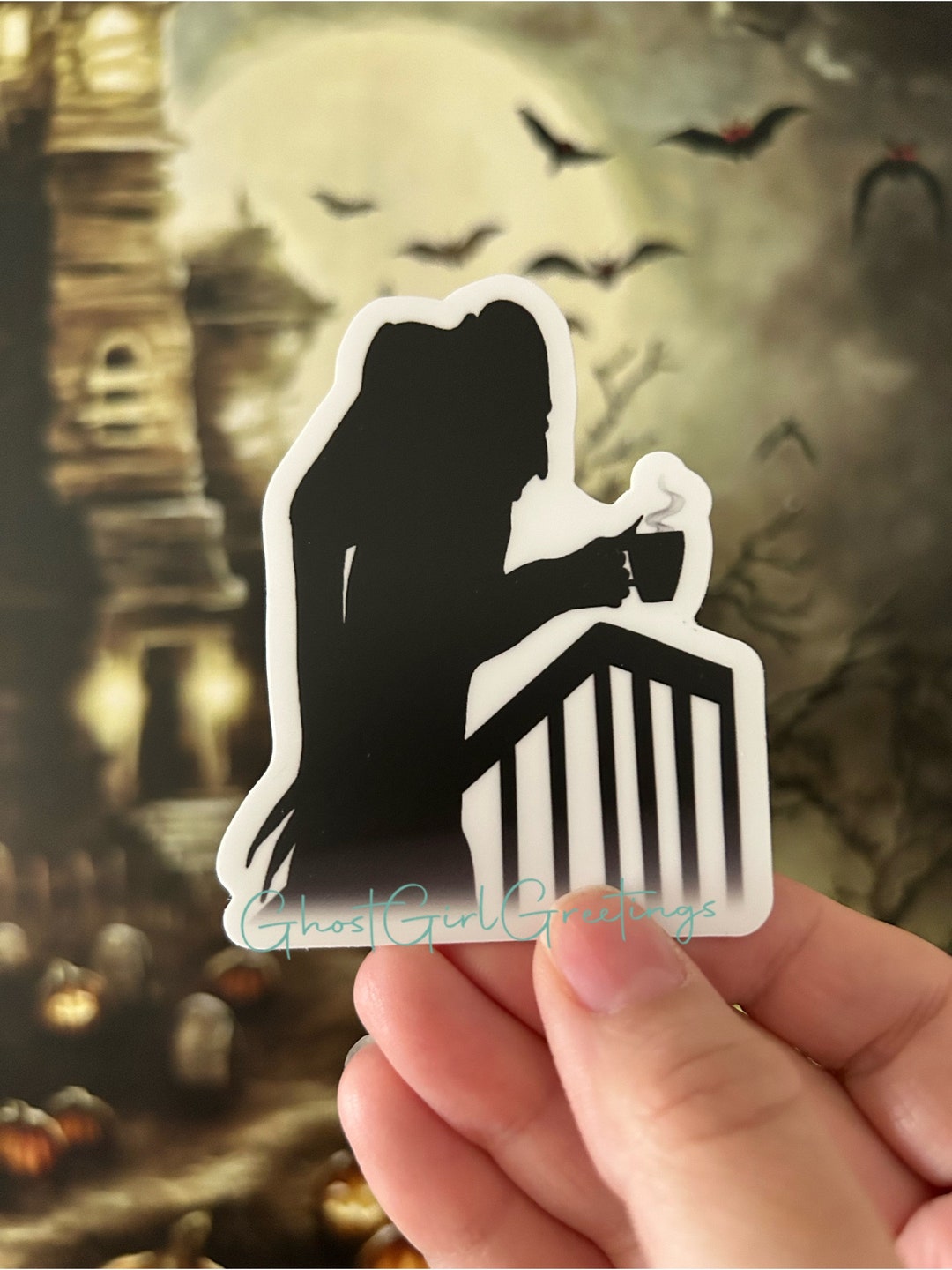 Nosferatu Sticker, Goth Sticker, Funny Coffee Sticker, Rise and Shine ...