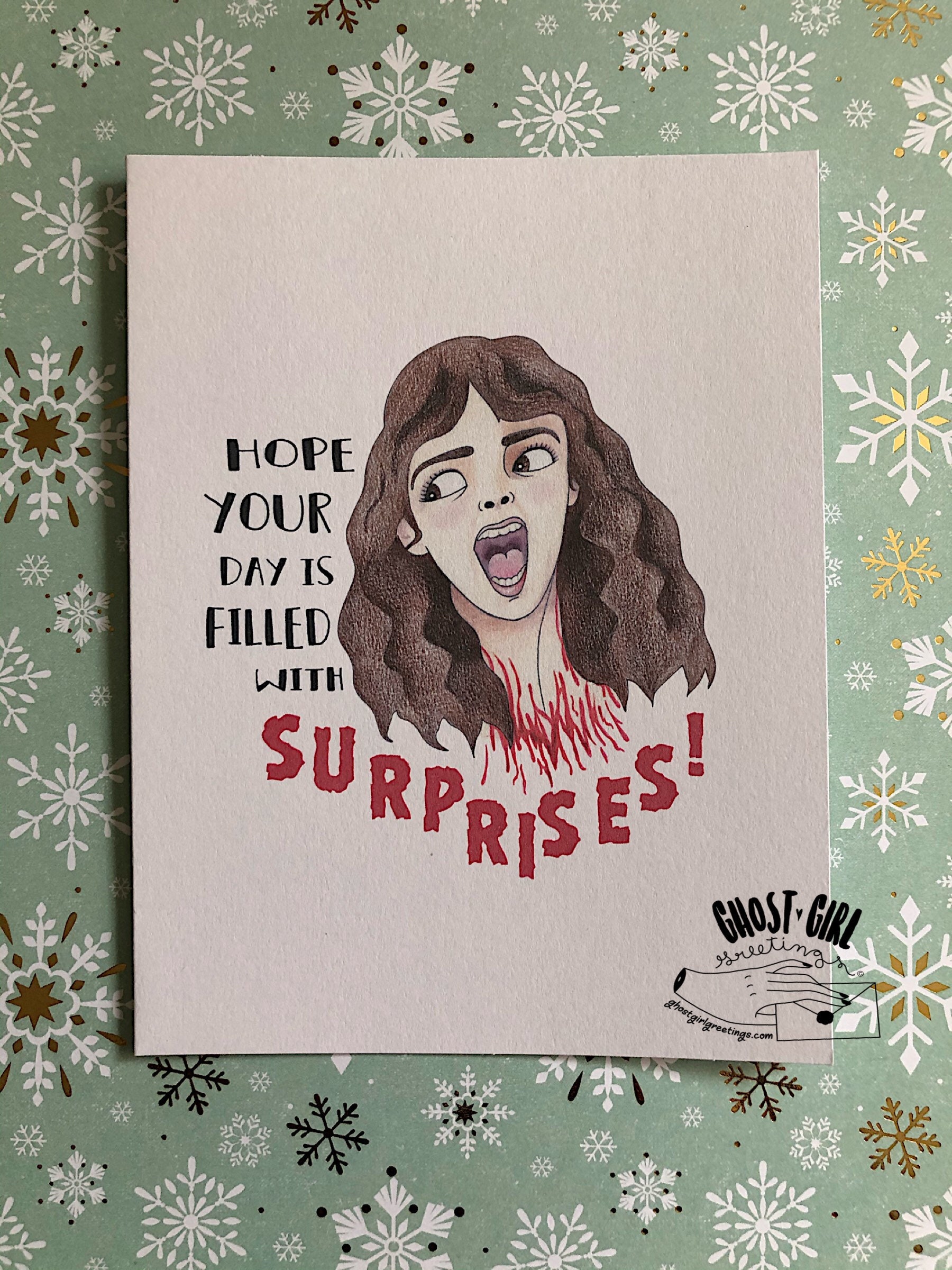 A Birthday Surprise Horror Birthday Card Horror Camp Card | Etsy