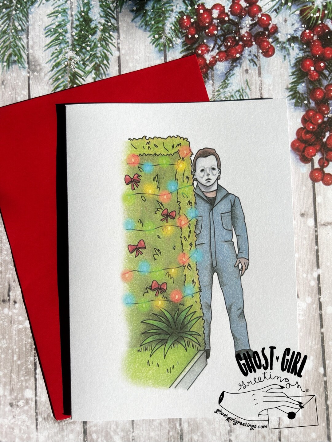 Spooky Christmas Card, Holiday Creep Card, Spooky Greeting Cards ...