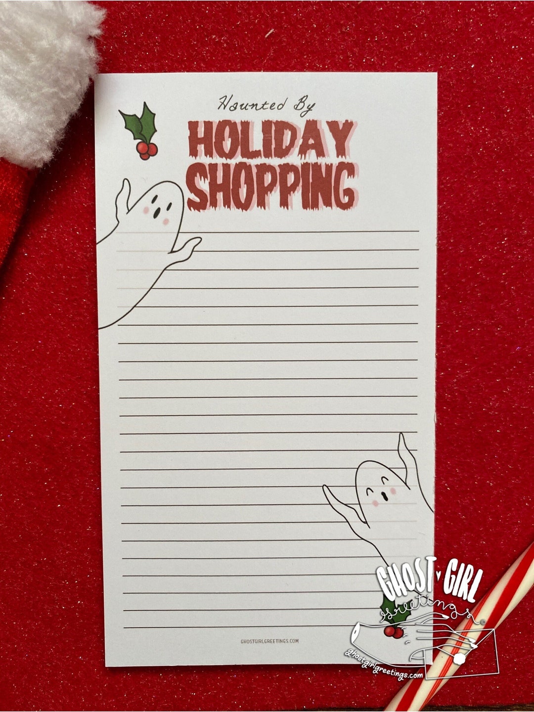 Spooky Stationery, Haunted by Holiday Shopping, Magnetic Note Pad - Etsy