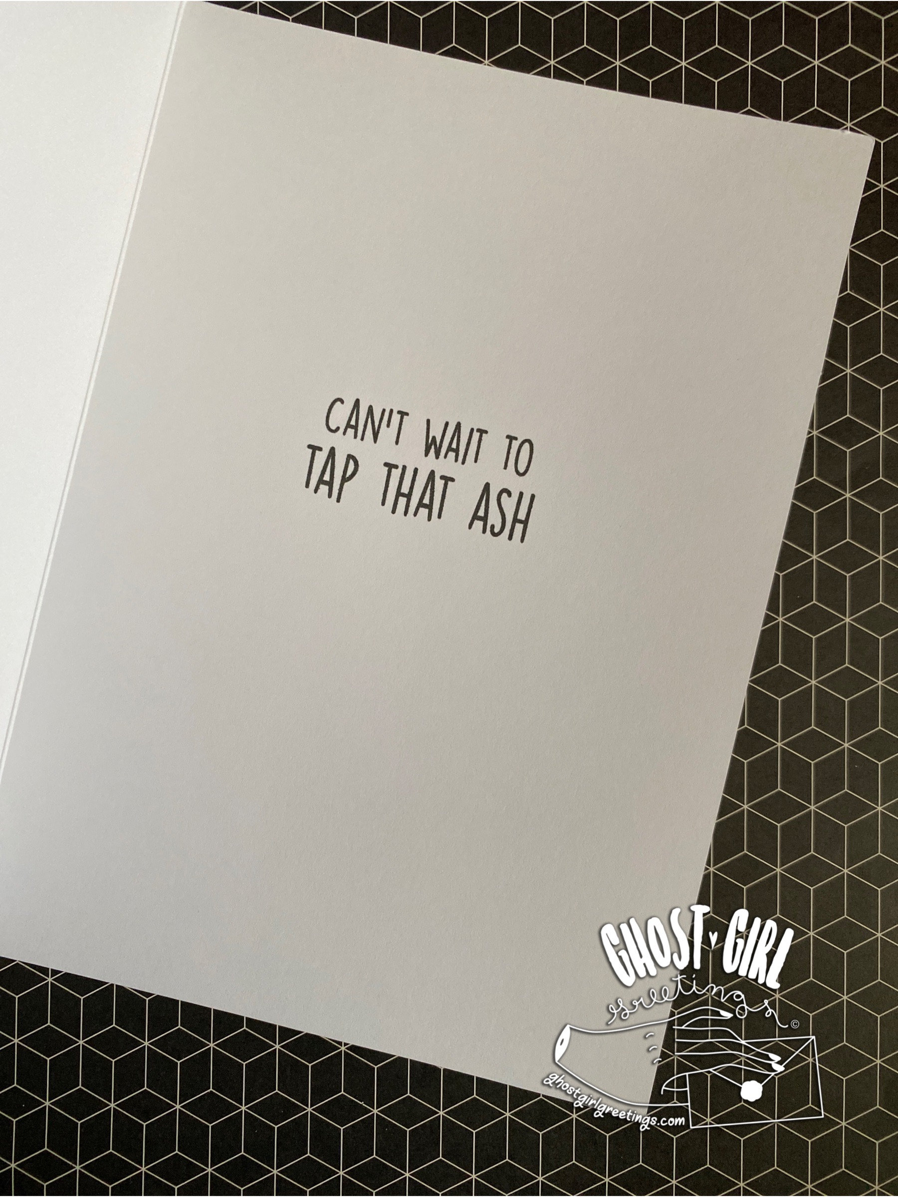 Greeting Card, Tap That Ash, Funny Greeting Card, Funny Horror Card ...