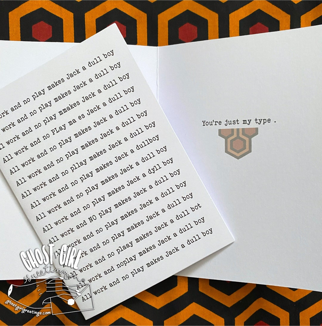 Horror Movie Card the Shining Card Horror Fan Gifts Horror - Etsy