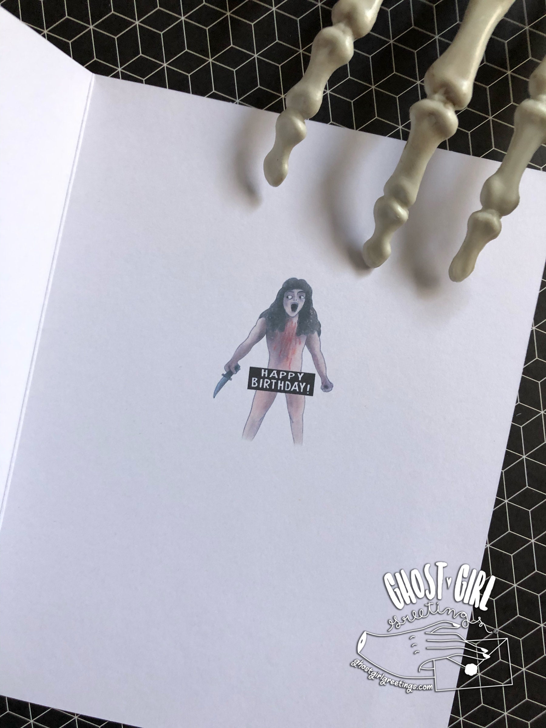 A Birthday Surprise Horror Birthday Card Horror Camp Card - Etsy