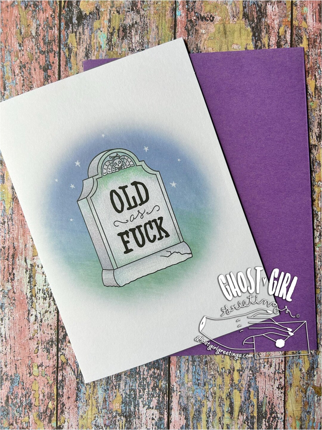 Funny Birthday Card, Old AF, Aging Humor, Funny Birthday, Tombstone ...