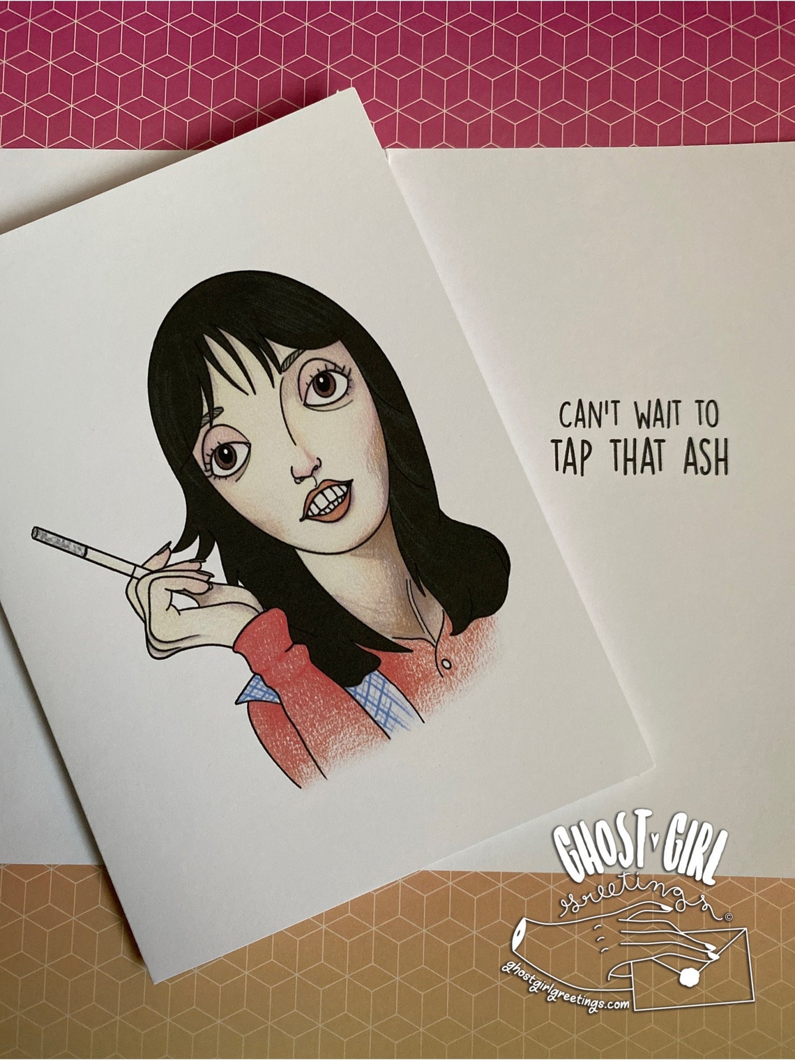 Greeting Card, Tap That Ash, Funny Greeting Card, Funny Horror Card ...