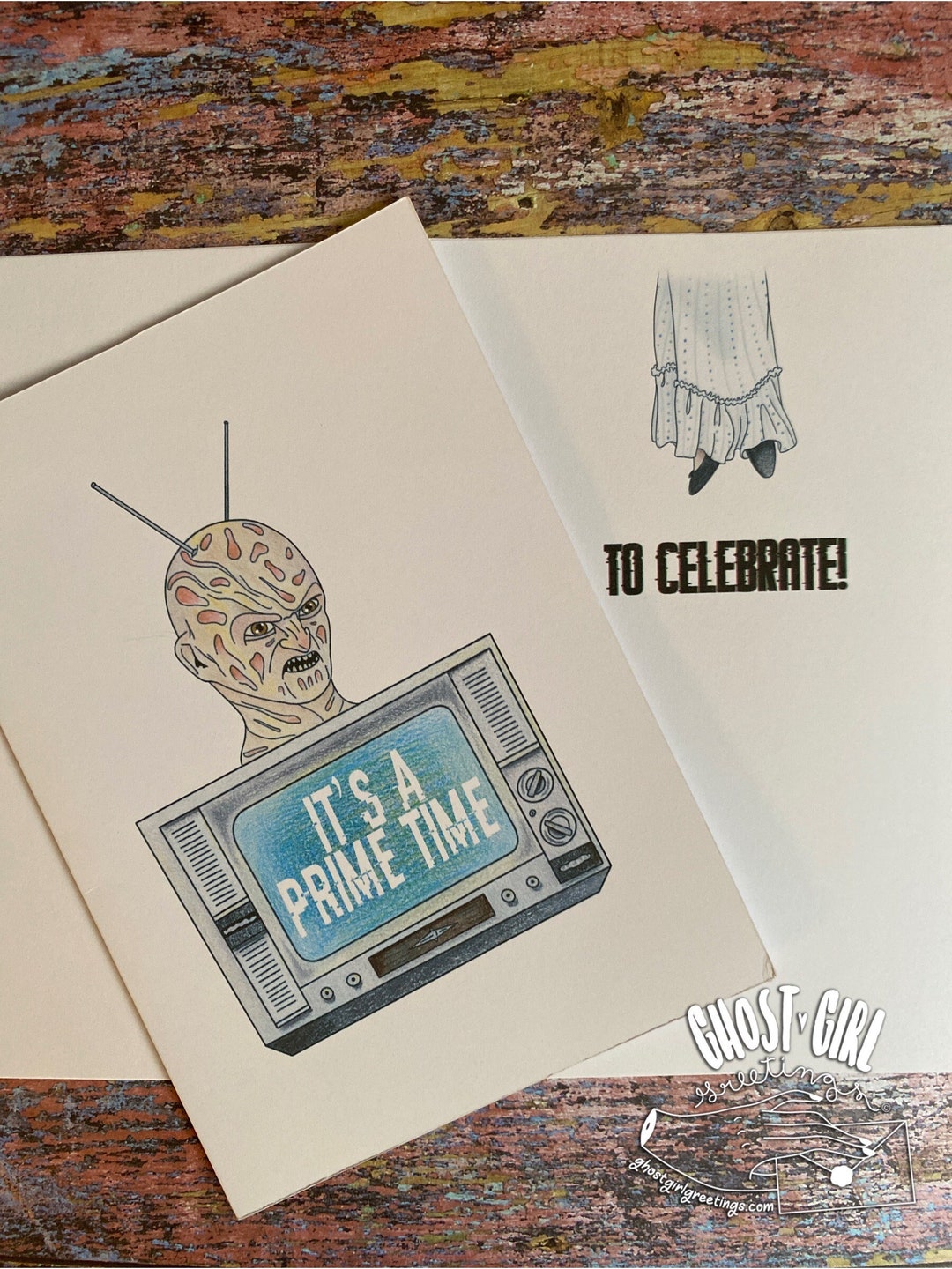 Prime Time to Celebrate, Horror Greeting Card, Horror Birthday Card ...