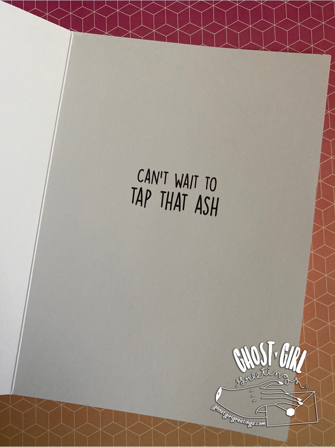 Greeting Card, Tap That Ash, Funny Greeting Card, Funny Horror Card ...
