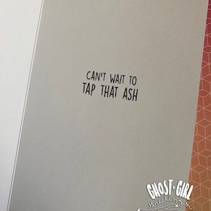 Greeting Card, Tap That Ash, Funny Greeting Card, Funny Horror Card ...