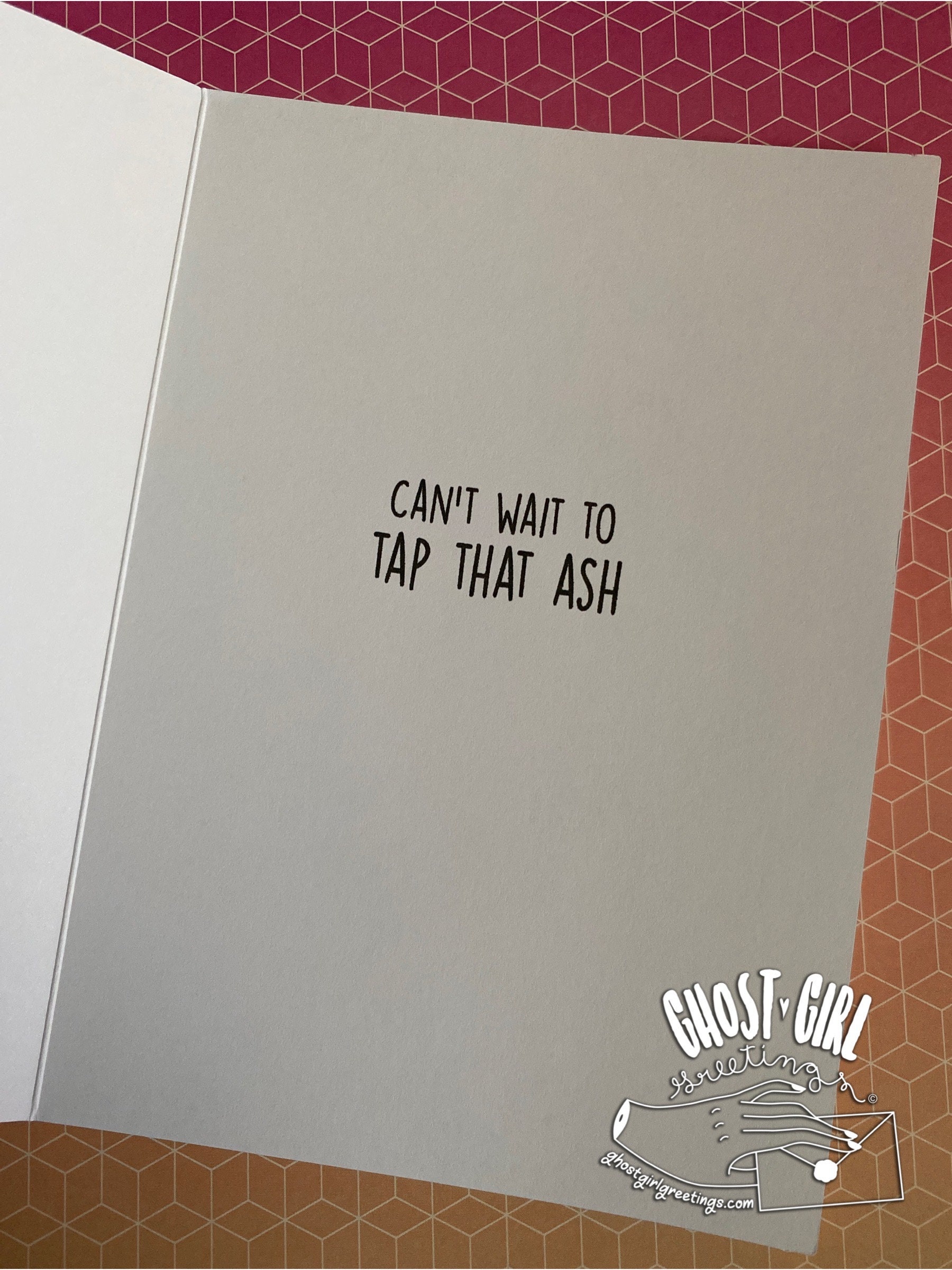 Greeting Card, Tap That Ash, Funny Greeting Card, Funny Horror Card ...