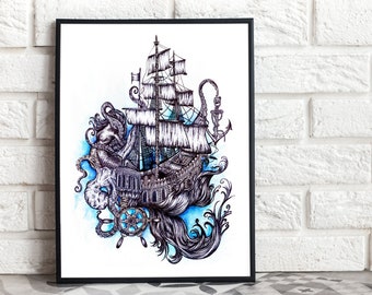 Octopus Ship Wheel - Etsy