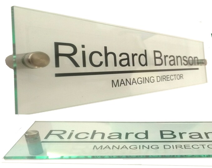 Modern Office Door Wall Sign Premium Quality Glass Effect Acrylic ANY ...
