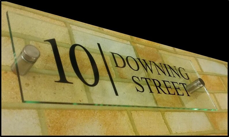 PREMIUM MODERN Glass Effect Acrylic House Number Door Sign - Etsy UK