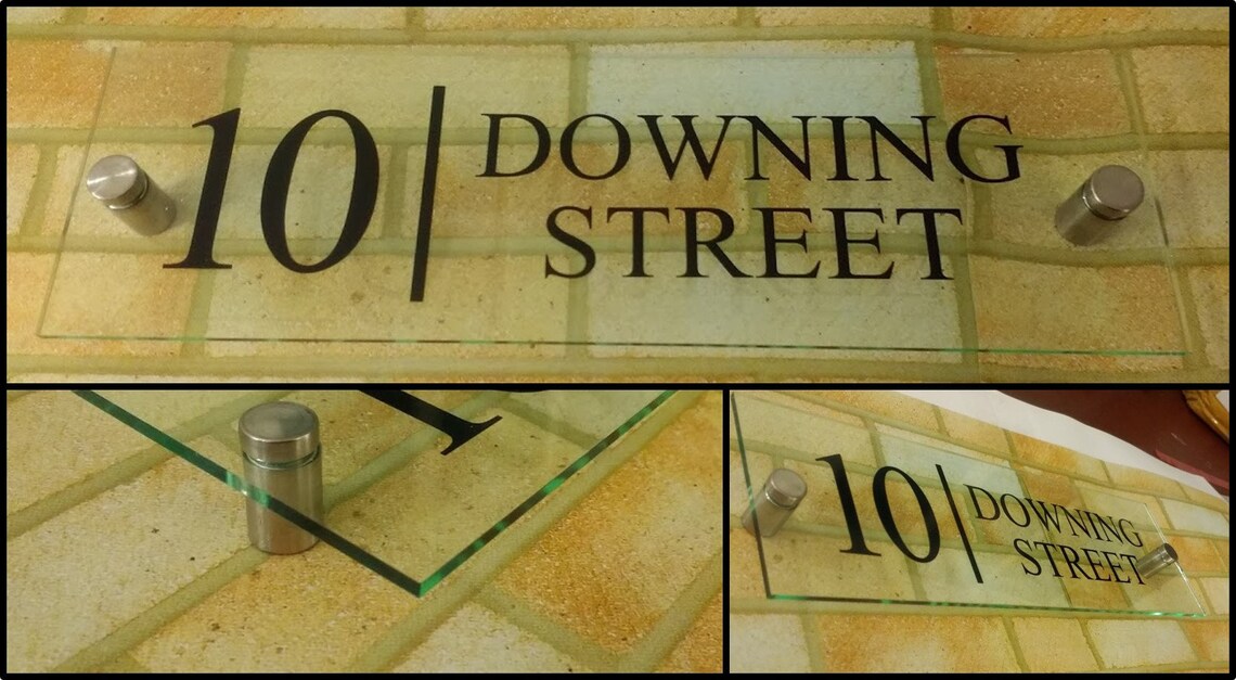 PREMIUM MODERN Glass Effect Acrylic House Number Door Sign - Etsy UK