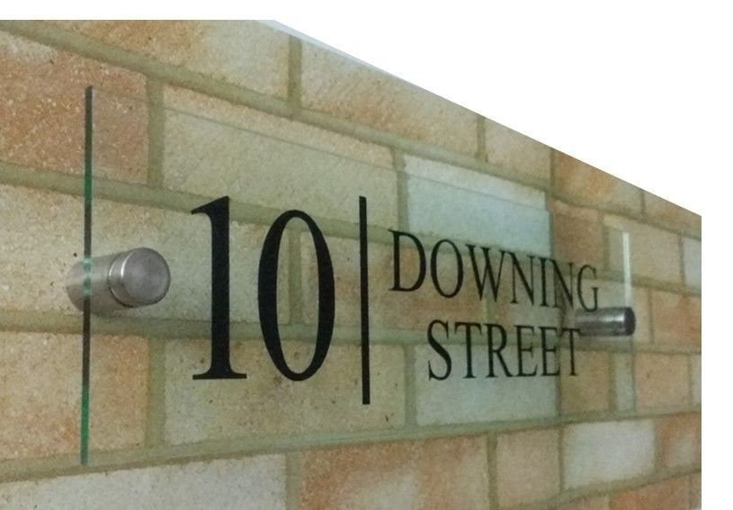 PREMIUM MODERN Glass Effect Acrylic House Number Door Sign - Etsy UK