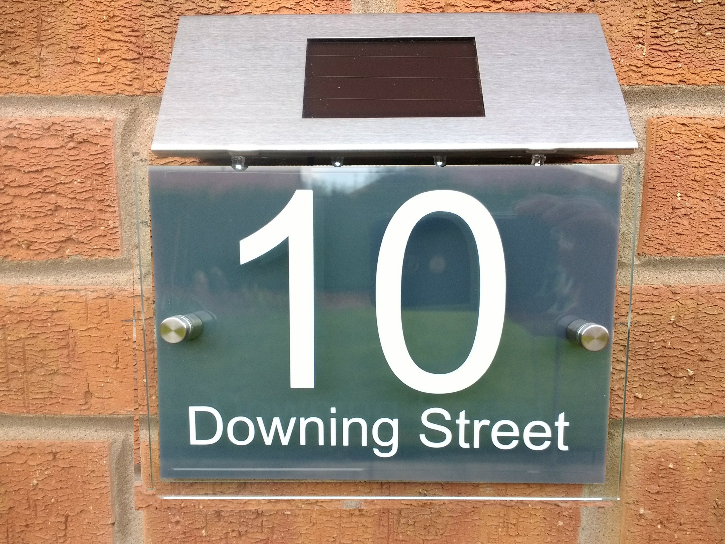 Personalised House Number Sign Clear Acrylic Perspex Aluminium | Etsy