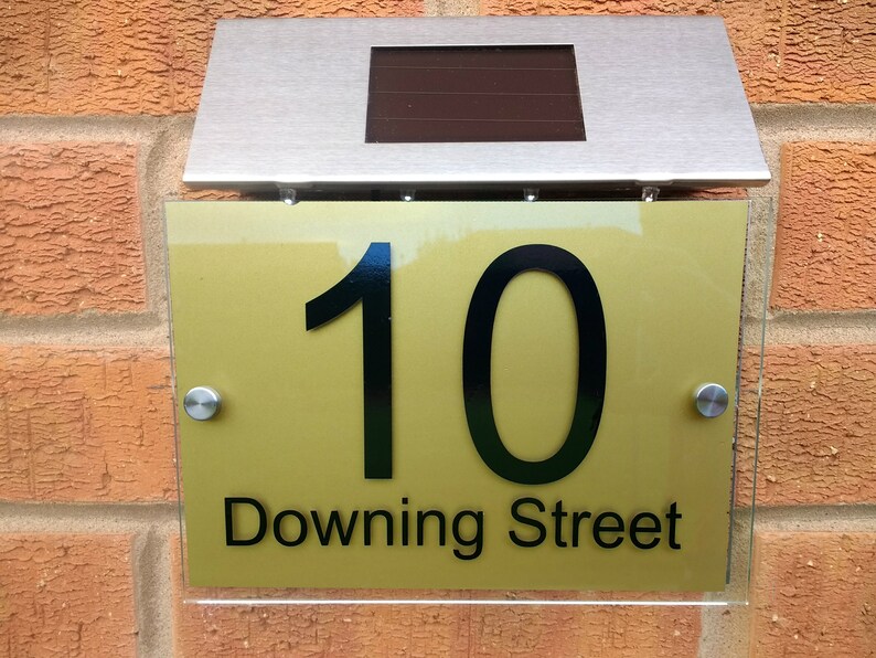 Personalised House Number Sign Clear Acrylic Perspex Aluminium | Etsy