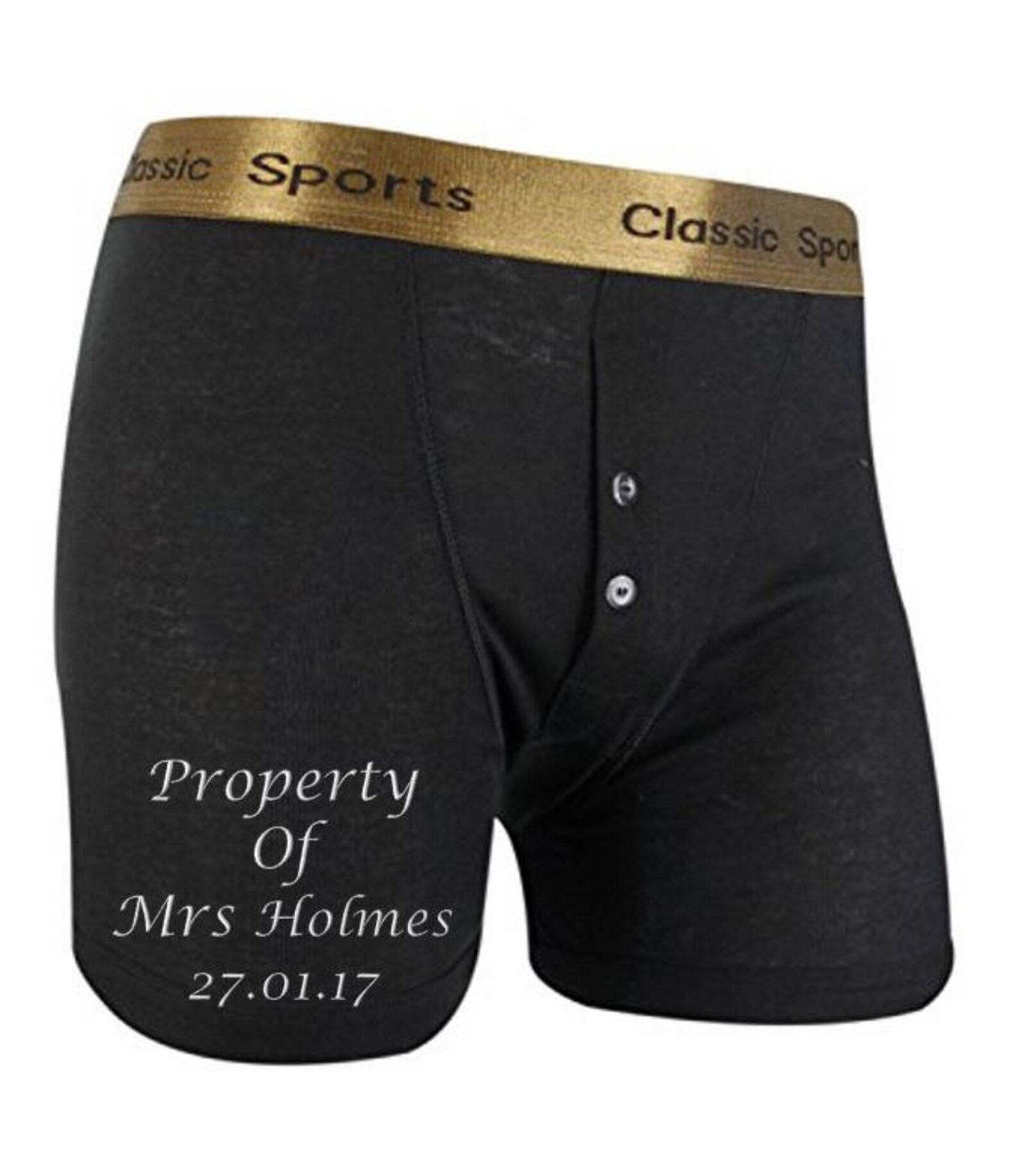 Personalised WEDDING Boxer Shorts and Socks. Gold or Silver - Etsy