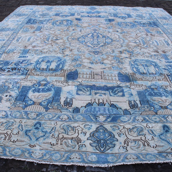 Blue Persian Rug - Etsy