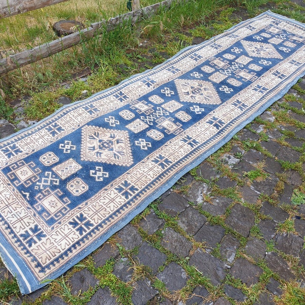 Blue Turkish Runner - Etsy