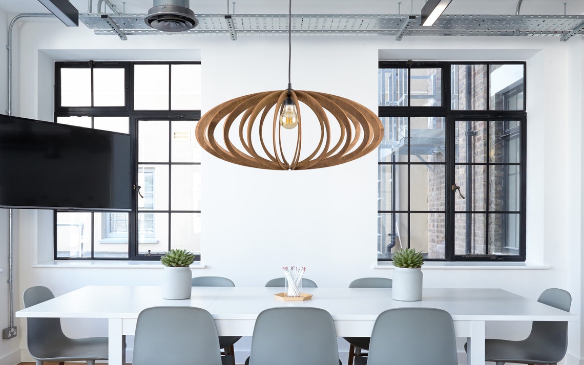 Large Ceiling Light Hanging Lamp Wooden Light Shade Lamp - Etsy