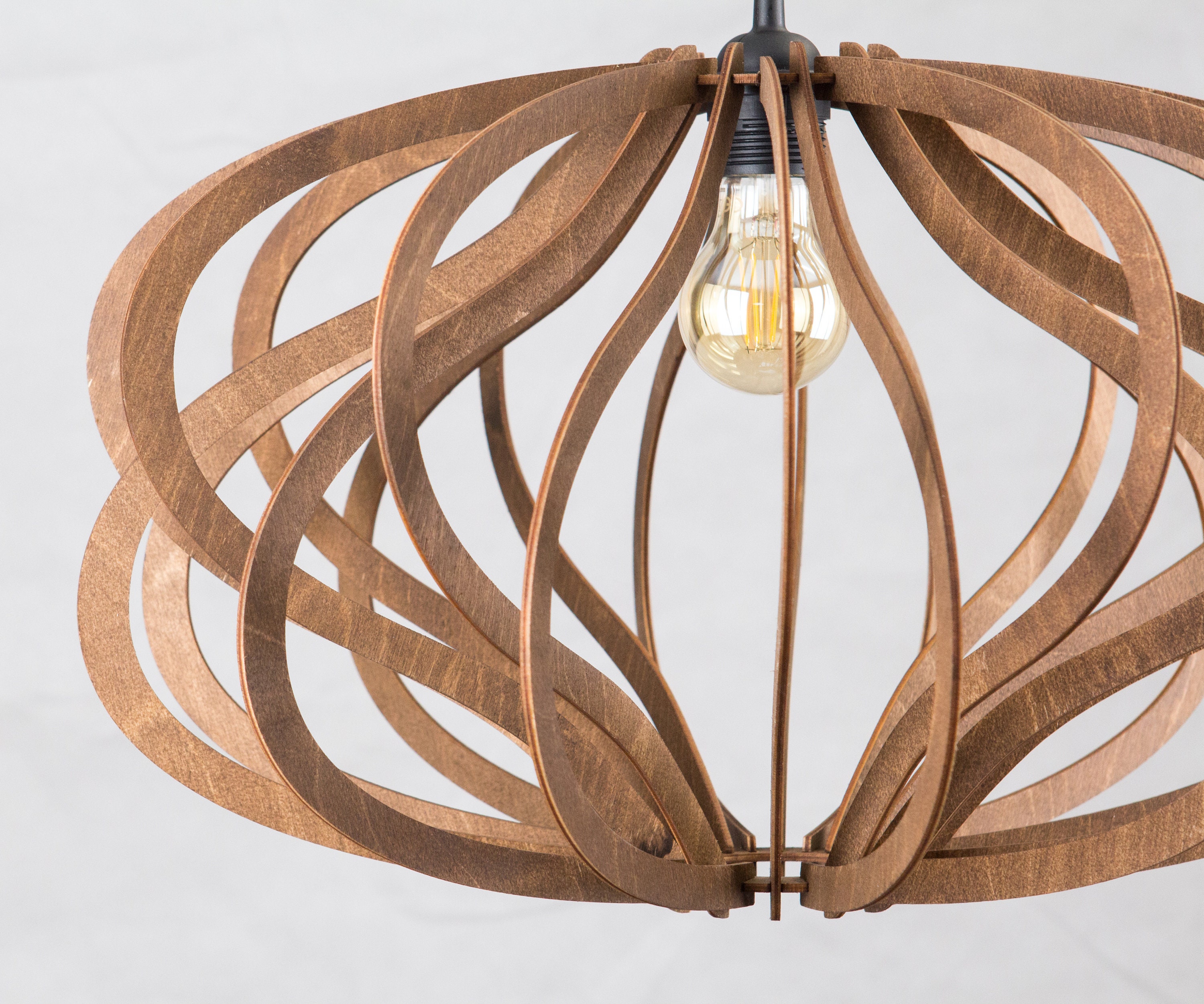 Wooden Ceiling Light Scandinavian Light Shade Lamp Fixture | Etsy