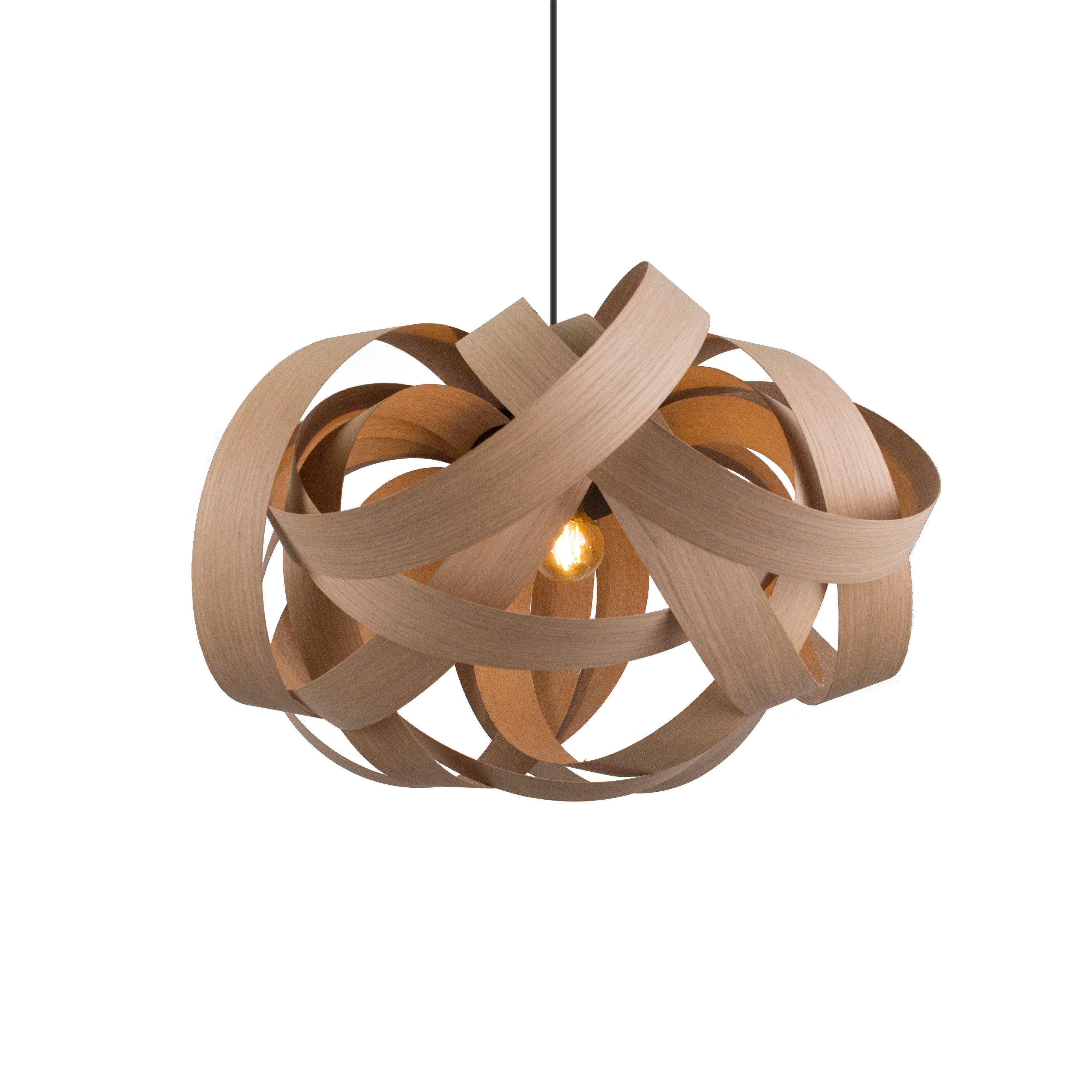 Oak Wood Ceiling Lamp Made in Europe / Ceiling Light / Hanging Lamp ...