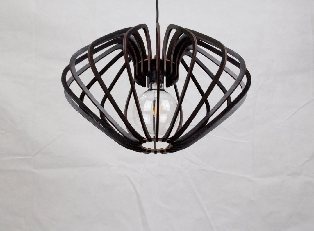 Large Abstract Light / Lamp Shade / Wooden Light / Light Fixture ...