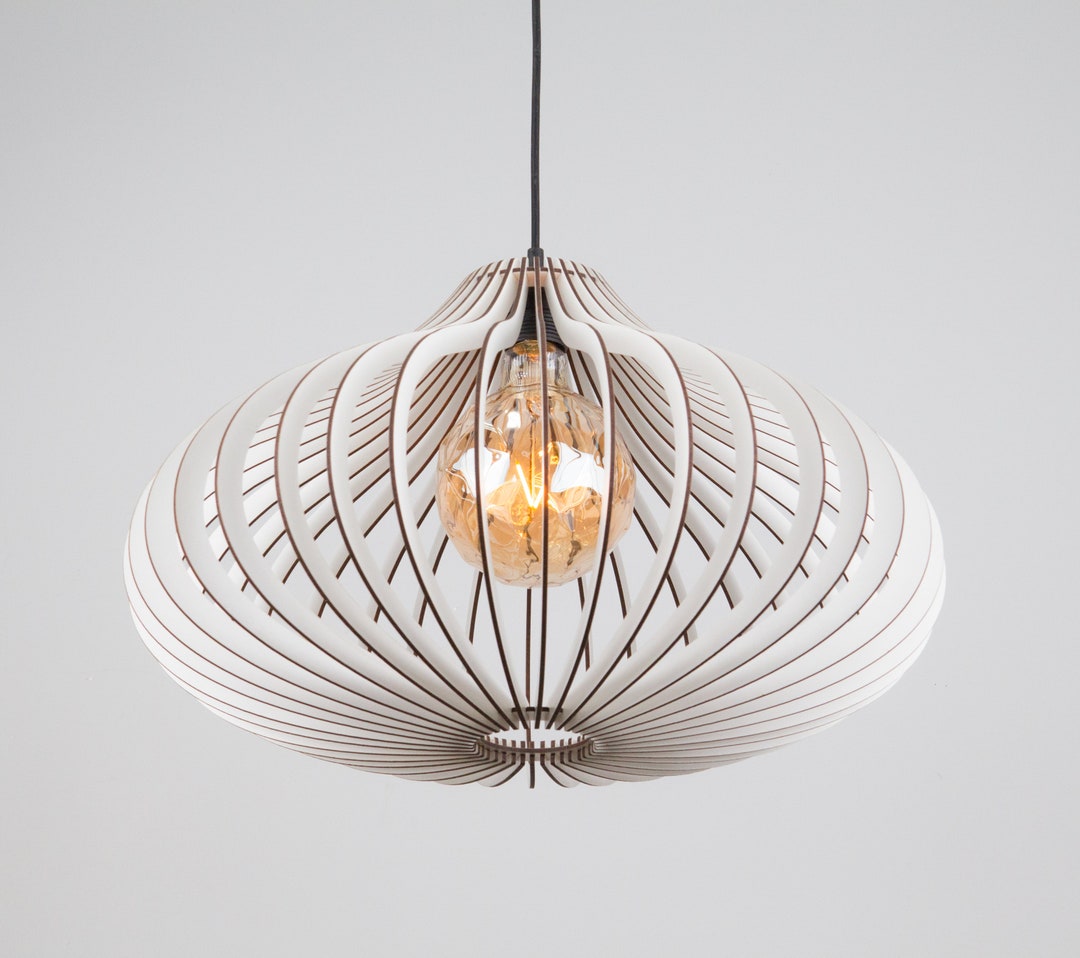 Wooden Ceiling Light, Scandinavian Light Shade, Lamp Fixture, Dining ...