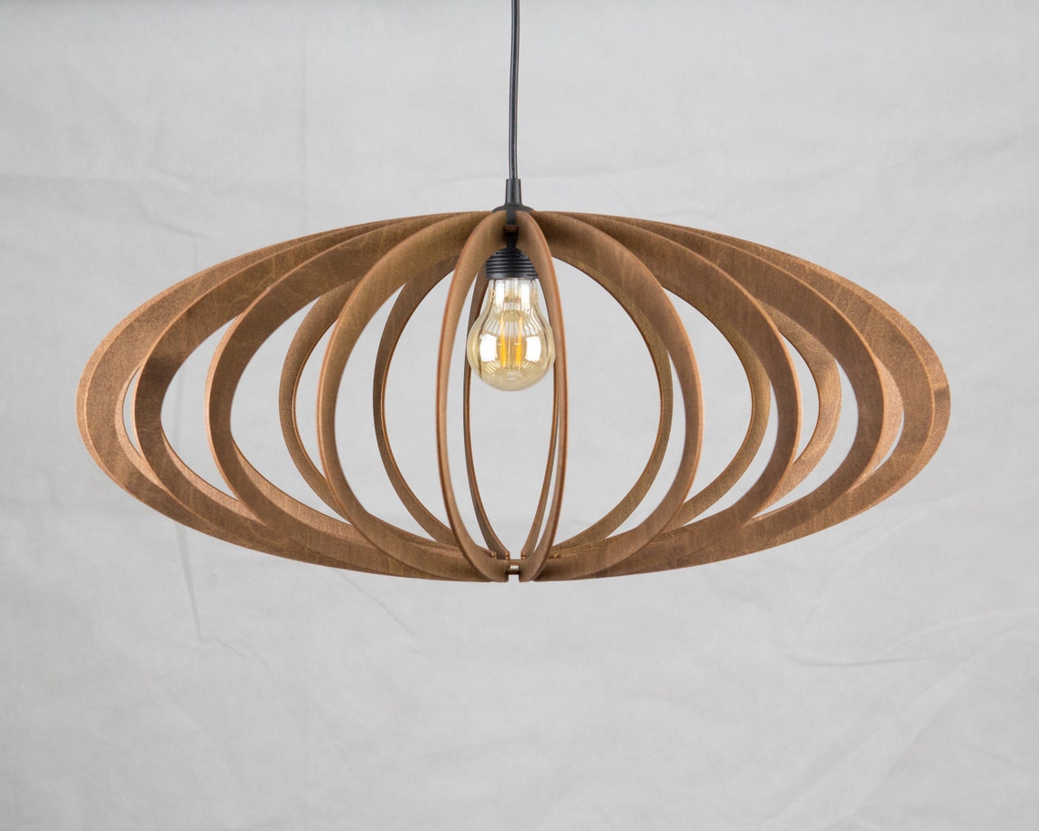 Large Ceiling Light Hanging Lamp Wooden Light Shade Lamp - Etsy