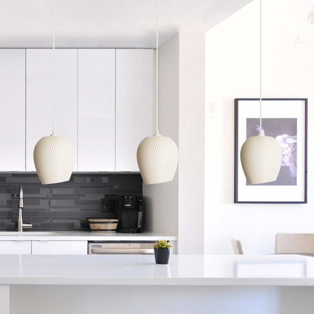 Wave Ceiling Light, Sculpture Light, Wave Lampshade, Contemporary ...