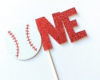 One Cake Topper Baseball Cake Topper Baseball First - Etsy
