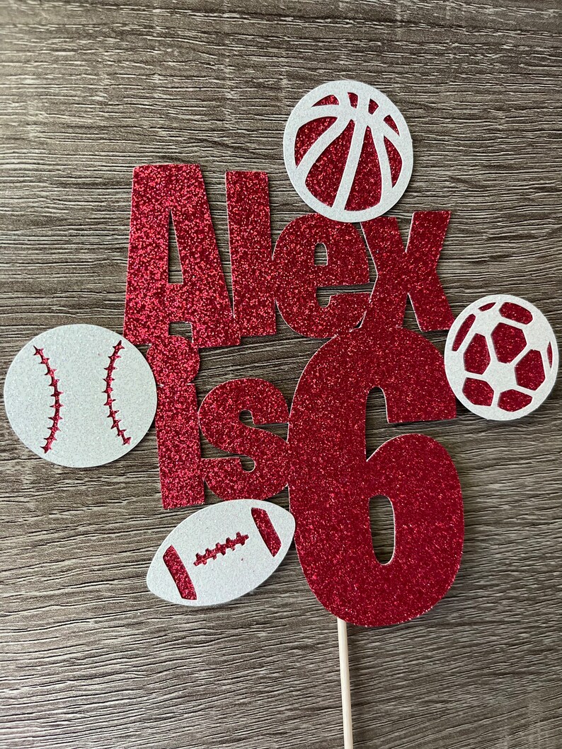 Sports Birthday Cake Topper - Etsy