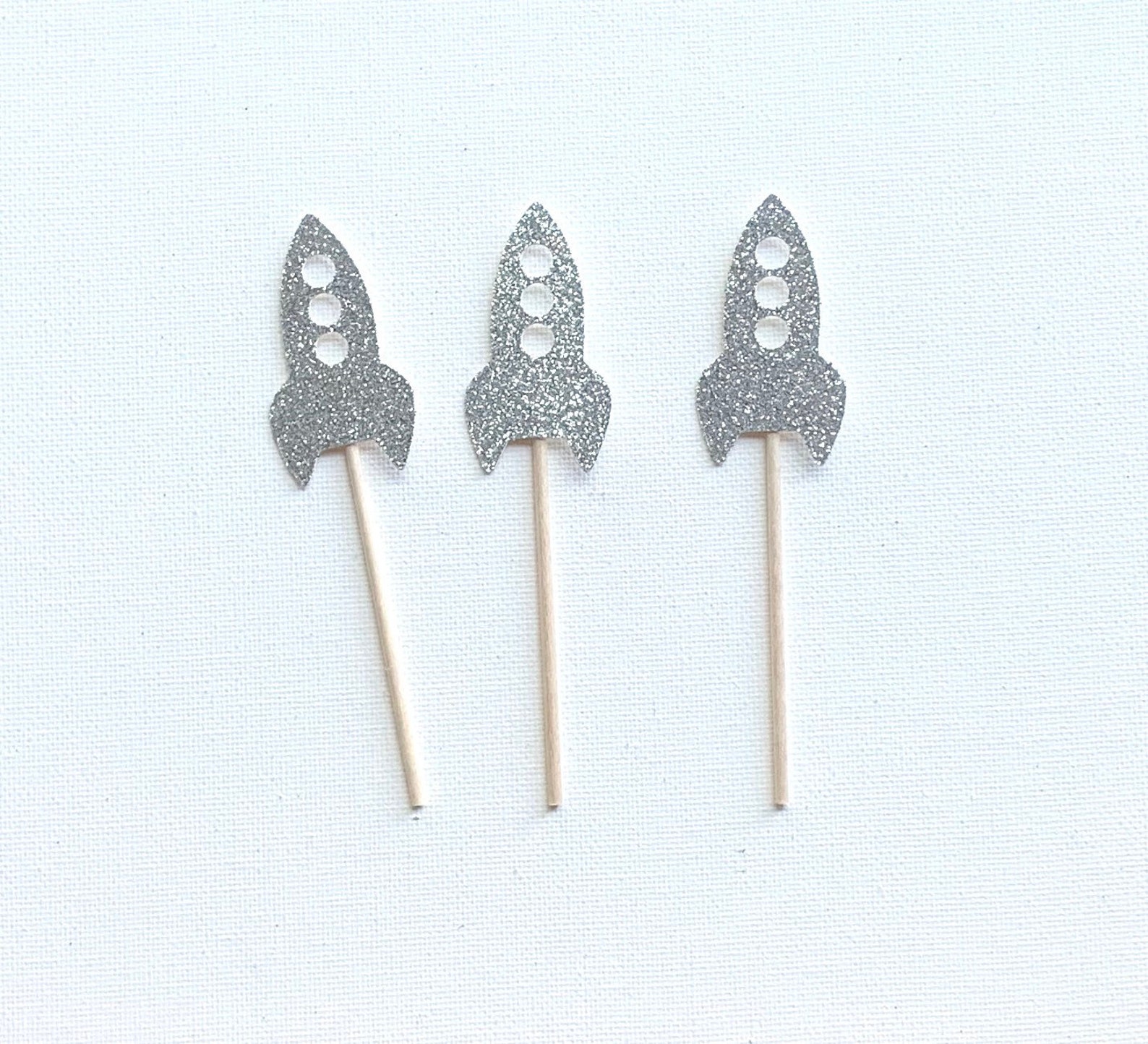 Rocket Ship Cupcake Toppers, Spaceship Cupcake Toppers - Etsy