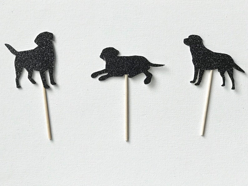 Dog Cupcake Toppers Lab Cupcake Toppers Labrador Cupcake - Etsy