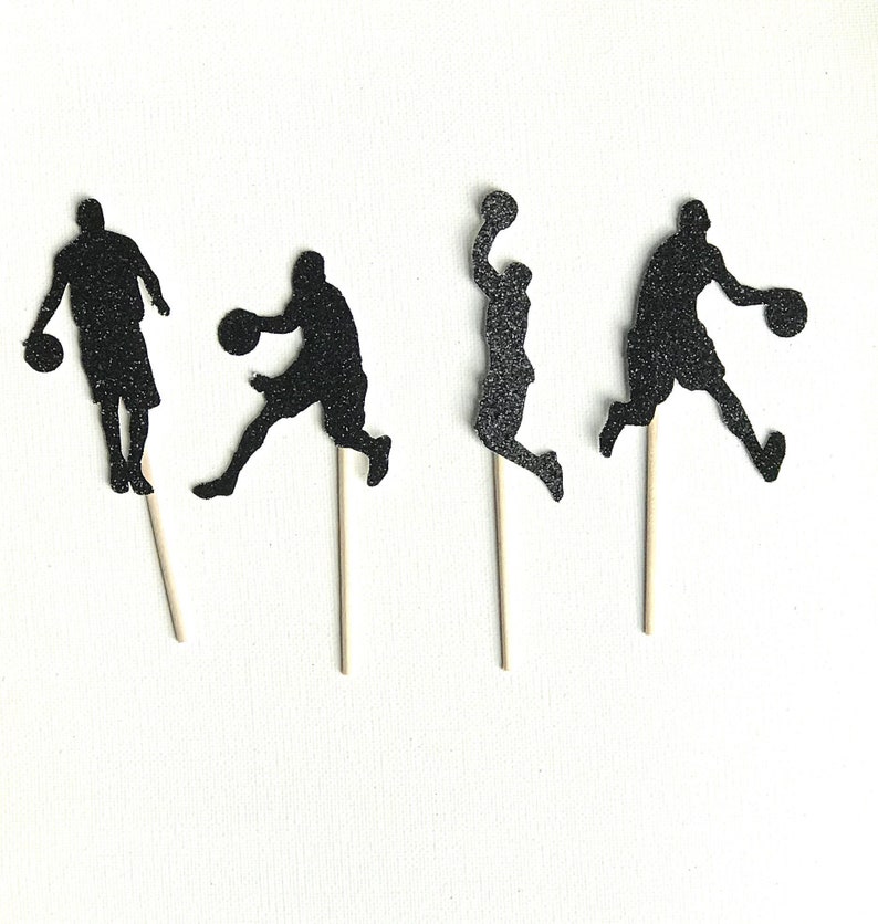 Basketball Cupcake Toppers - Etsy