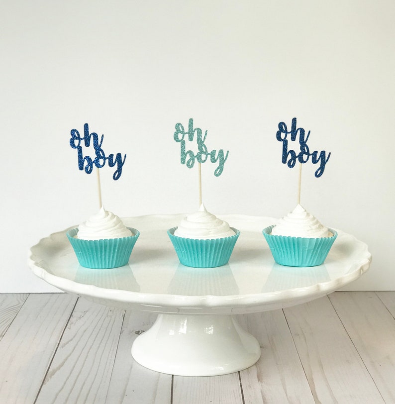 Oh Boy Cupcake Toppers - Etsy