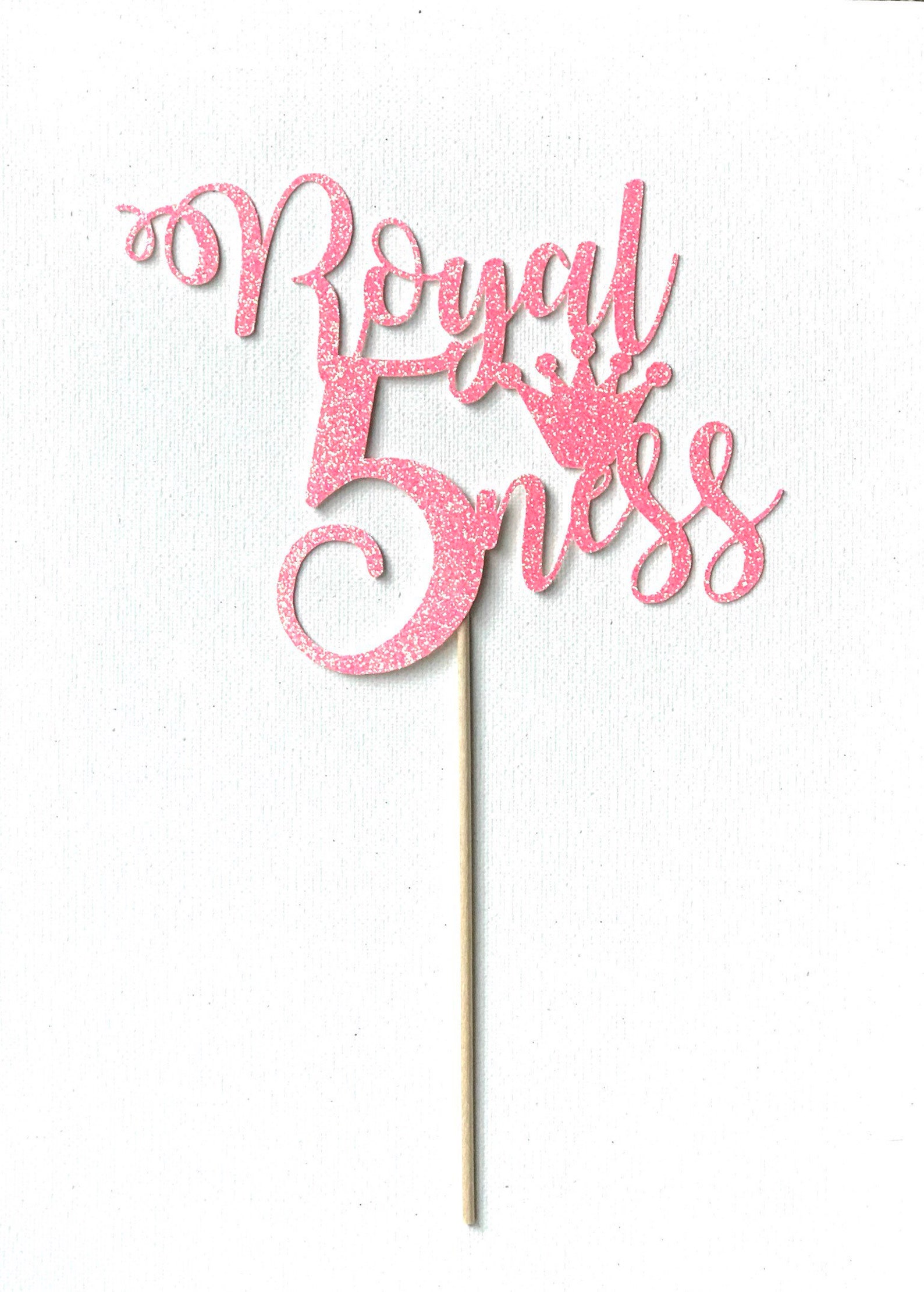 Royal Fiveness Cake Topper Five Cake Topper | Etsy