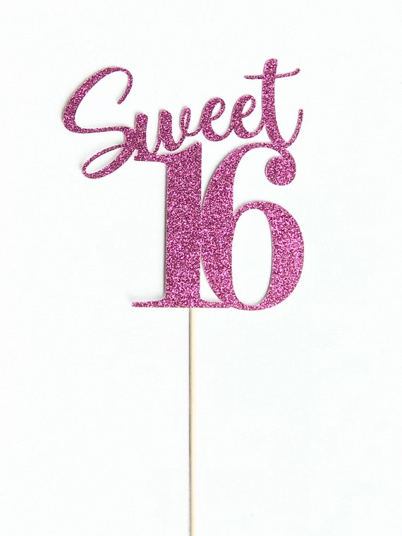 Sweet 16 Cake Topper Sixteen Cake Topper 16 Cake Topper - Etsy