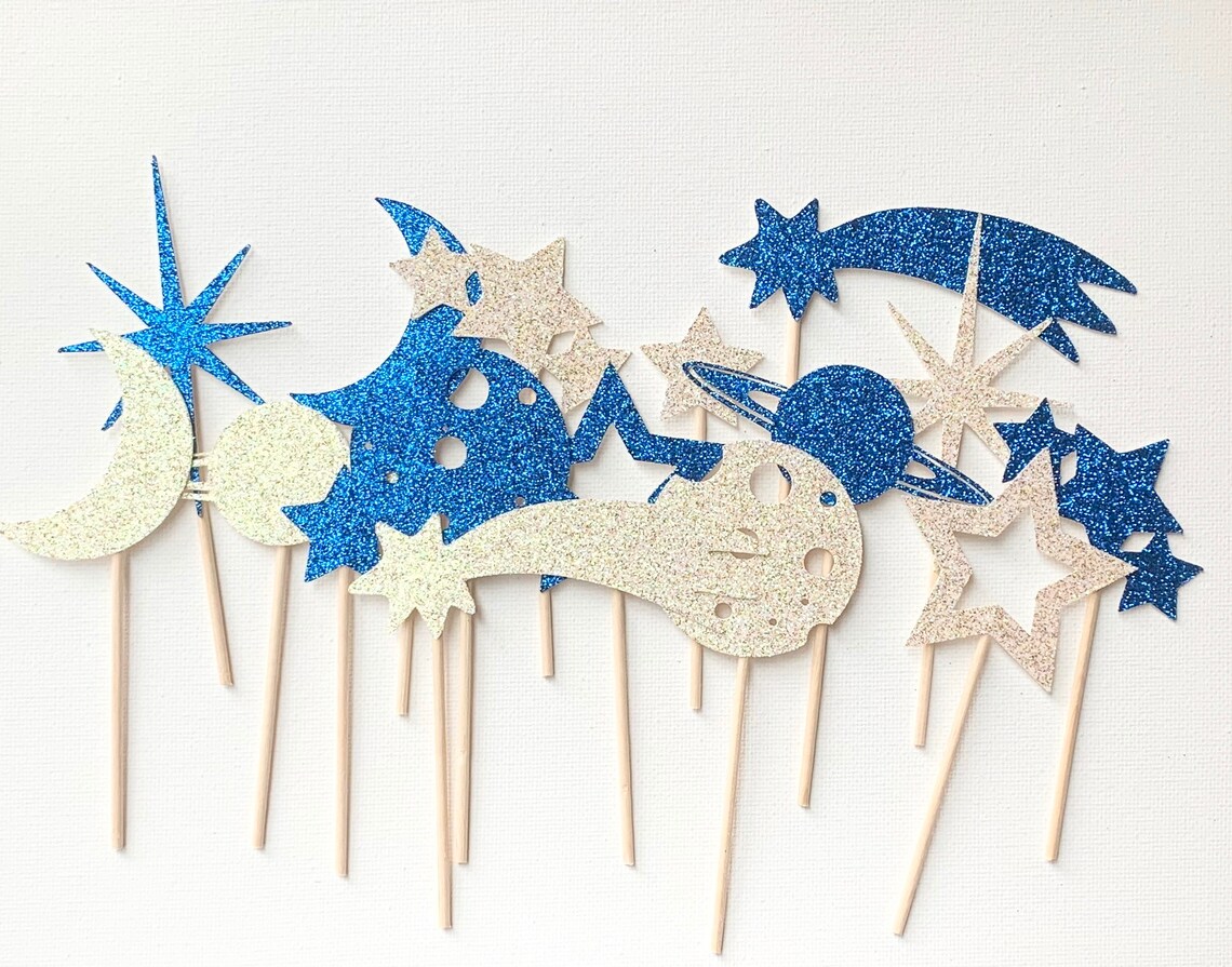 Solar System Theme Cupcake Toppers, Solar System Cupcake Toppers, Outer ...