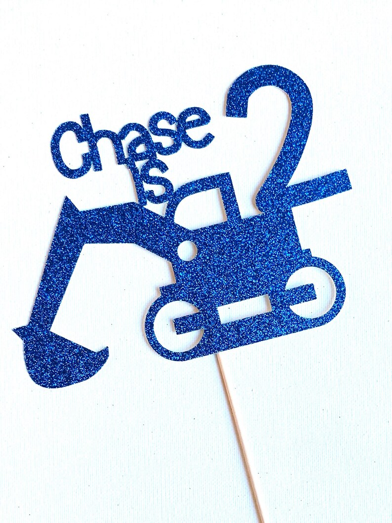 Excavator Cake Topper Construction Cake Topper | Etsy